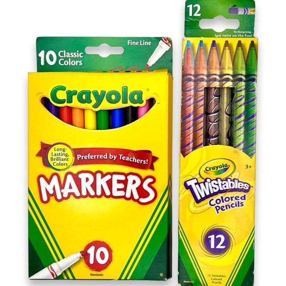 Crayola | Other | Crayons Super Tips Crayola Markers Crayola Twistables ...